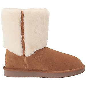 Koolaburra by UGG Girls Aubrei Short Fashion Boot, Chestnut, 4 Big Kid US
