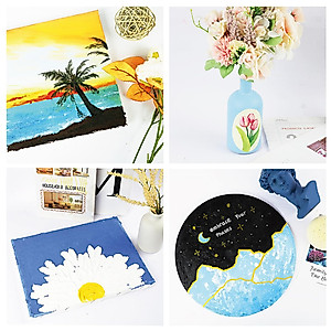 Acrylic Paint Set Non Toxic 24 Vibrant Colors Acrylic Paint No Fading Rich Pigment for Kids Adults Artists Canvas Crafts Wood Painting