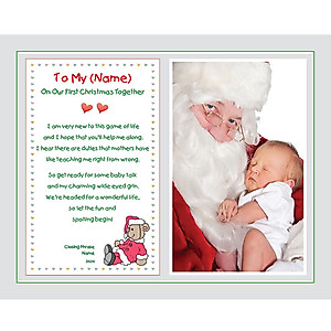 Poetry Gifts New Mom, To My Mommy On Our First Christmas Together, Personalized 8x10 Inch Print, Add Photo