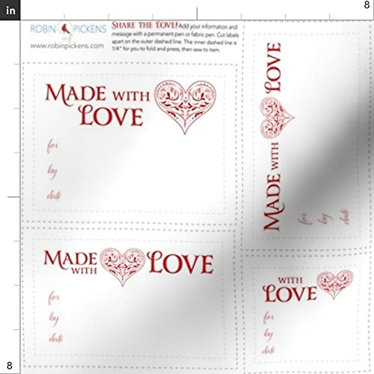 Spoonflower Fabric - Quilt Love Label Printed on Petal Signature Cotton Fabric Fat Quarter - Sewing Quilting Apparel Crafts Decor