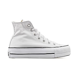 Converse Women's Chuck Taylor All Star Lift High Top Sneakers, White/Black/White, 9 Medium US