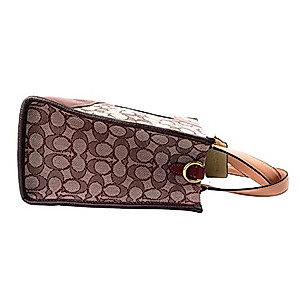 COACH Dempsey Carryall In Signature Jacquard With Stripe And COACH Patch Gold/Wine Multi