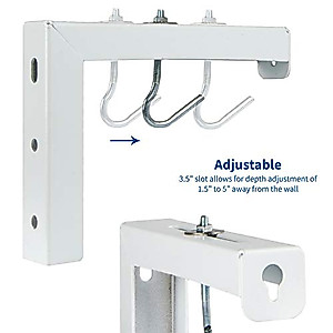 VIVO Wall Hanging 6" Adjustable L-Bracket Mount Plate Hook Kit for Projector Screens (MOUNT-PS01)