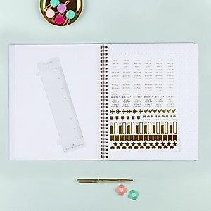 Blue Sky Day Designer 2024 Weekly and Monthly Planner, 8.5" x 11", Frosted Cover, Wirebound, Secret Garden Mint (140101-24)