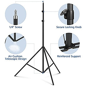 13ft Heavy Duty Light Stand Photography, Sdfghj Air Cushioned 13'/160inch/400cm Sky High Tripod Lighting Stand with Case for Gimbal Stabilizer Video Camera Sports Shooting Studio LED Ring Light Flash
