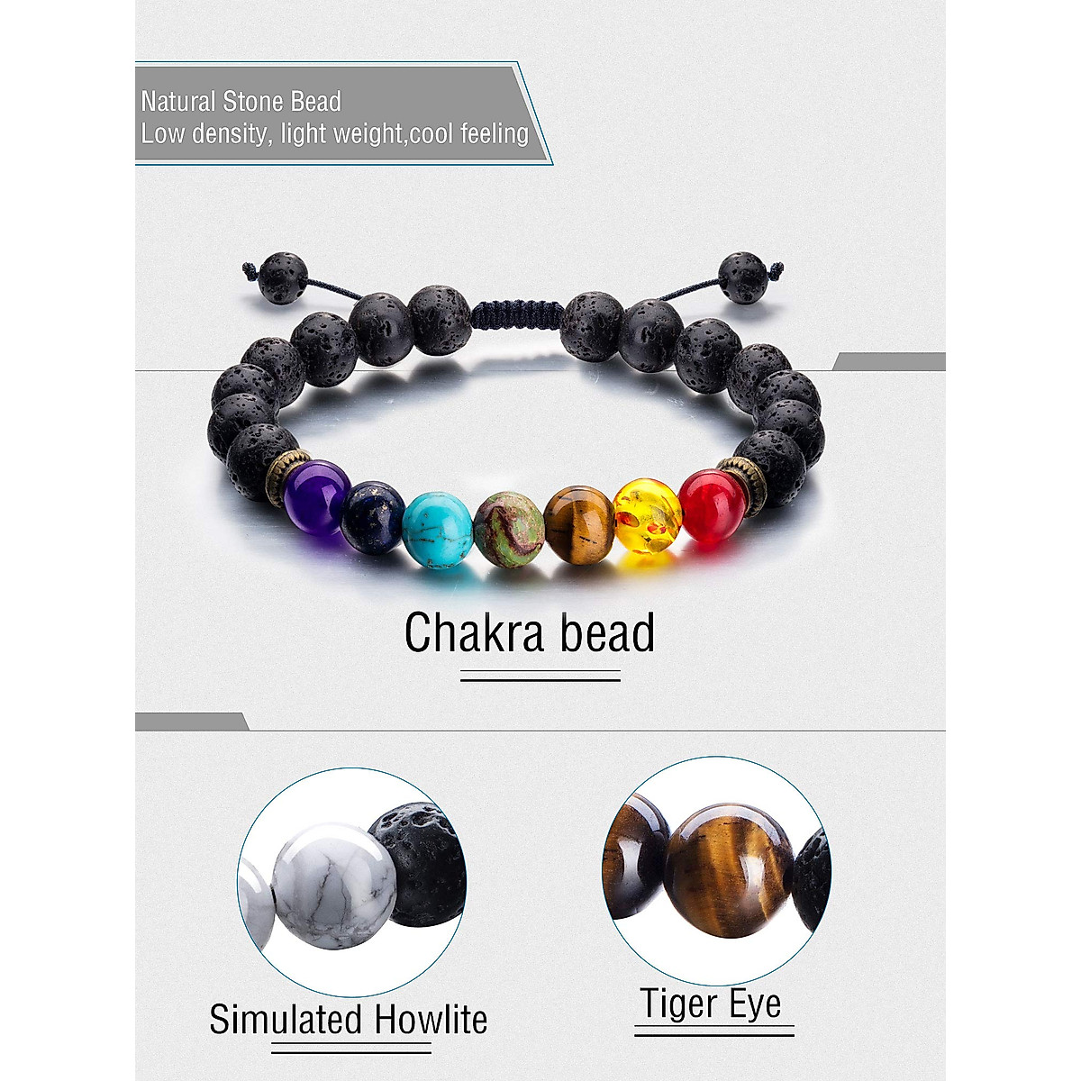Tatuo Essential Oil Bracelet for Men Valentine's Day Birthday Gifts Diffuser Stone Lava Beads Bracelets for Aromatherapy