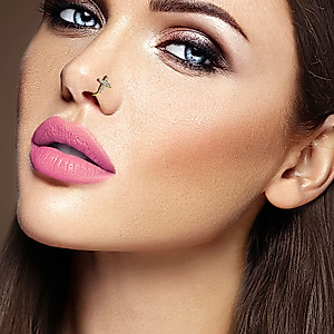 16 Pcs Multi-Style Fake Septum Fake Nose Ring Hoop- African Nose Cuff Non Piercing Nose Cuffs for Non Pierced Nose - Fake Nose Rings Hoops- Fake Nose Ring Stud - Clip on Nose Ring for Fake Piercing