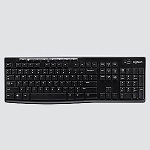 Logitech 920003051, K270 Wireless Keyboard, 17 x 6 x 1 inches - Black (Renewed)