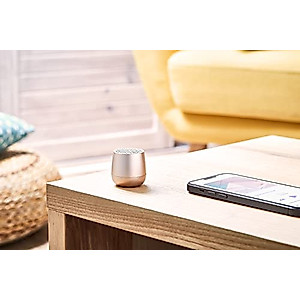 Lexon MINO+ Portable Bluetooth Mini Speaker with HD Sound, Rechargeable and Pairable - Soft Gold