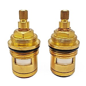 Meyffon 1000187 1000188 Faucet Cartridge Compatible with Kohler Bath Faucet 3/4 Inch Ceramic Valve Cold and Hot Cartridge Counterclockwise Close and Clockwise Close