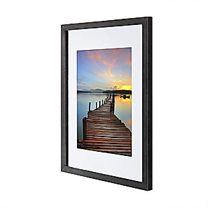 Sindcom 16x20 Poster Frame 3 Pack, Picture Frames with Detachable Mat for 11x14 Prints, Horizontal and Vertical Hanging Hooks for Wall Mounting, Charcoal Gray Photo Frame for Gallery Home Décor