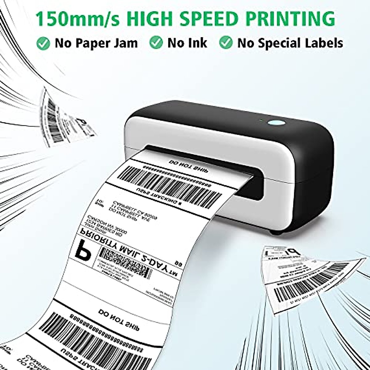Shipping Label Printer, Thermal Printer for Shipping Labels, Label Printer for Shipping Packages - Compatible with USPS, Amazon, Shopify, Etsy, Ebay, Works with Windows & Mac, ChromeOS