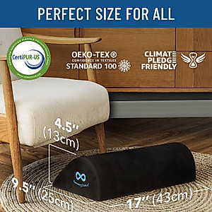 Everlasting Comfort Foot Rest for Under Desk at Work w/Premium ComfortFoam™ - Desk Foot Rest Ergonomic Design for All-Day Support, Pain Relief - Foot Stool Footrest - Home Office, Gaming Accessories