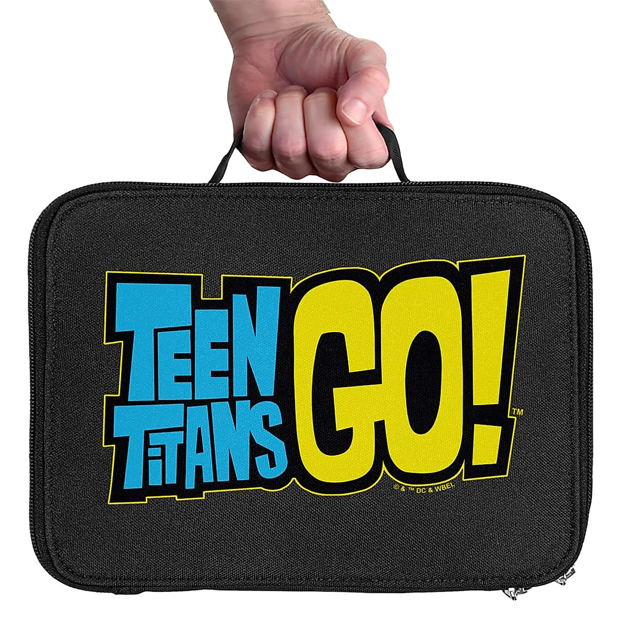 LOGOVISION Teen Titans Go Logo Insulated Soft Sided Lunch Box - Reusable Lunch Bag For School Office Work, BPA Free