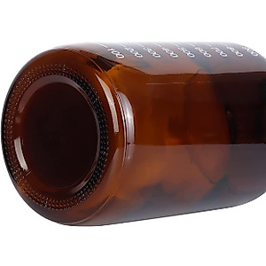 Basstein Lab Media Storage Amber Bottles Brown Graduated Glass Container GL45 Screw Cap Leakproof Multi-Purpose for Scientific | Pack of 4 (Orange,1000ml)