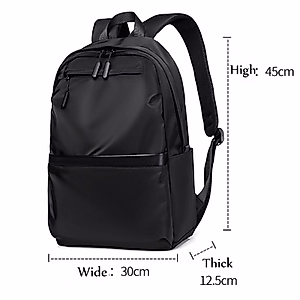 YUAKOU Carry on Backpack For Women Men Waterproof College Gym Backpack Lightweight Small Travel Backpack Rucksack Casual Daypack Laptop Backpacks Hiking,Black
