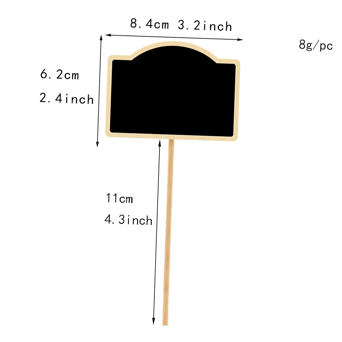 Ciieeo 20pcs Wood Chalkboard Signs Mini Message Board Signs Mini Message Sign Blackboard Garden Stakes Mini Chalk Sign Mini Chalkboard Black Board Garden Makers Bamboo Wedding Wood Pile