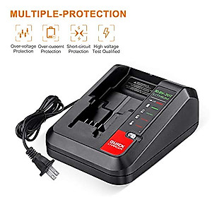 6000mAh PCC685L Lithium Ion Battery Compatible with Porter Cable 20V Battery for PCC685L PCC680L PCC682L PCC685LP with PCC692L Charger for Porter Cable 20V Battery PCC692L PCC680L PCC681L PCC685L