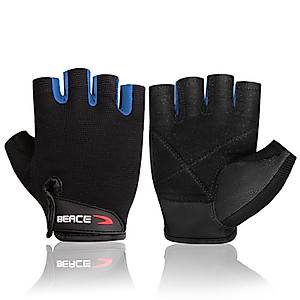 BEACE Weight Lifting Gym Gloves with Breathable Leather Palm for Workout Exercise Training Fitness and Bodybuilding for Men & Women