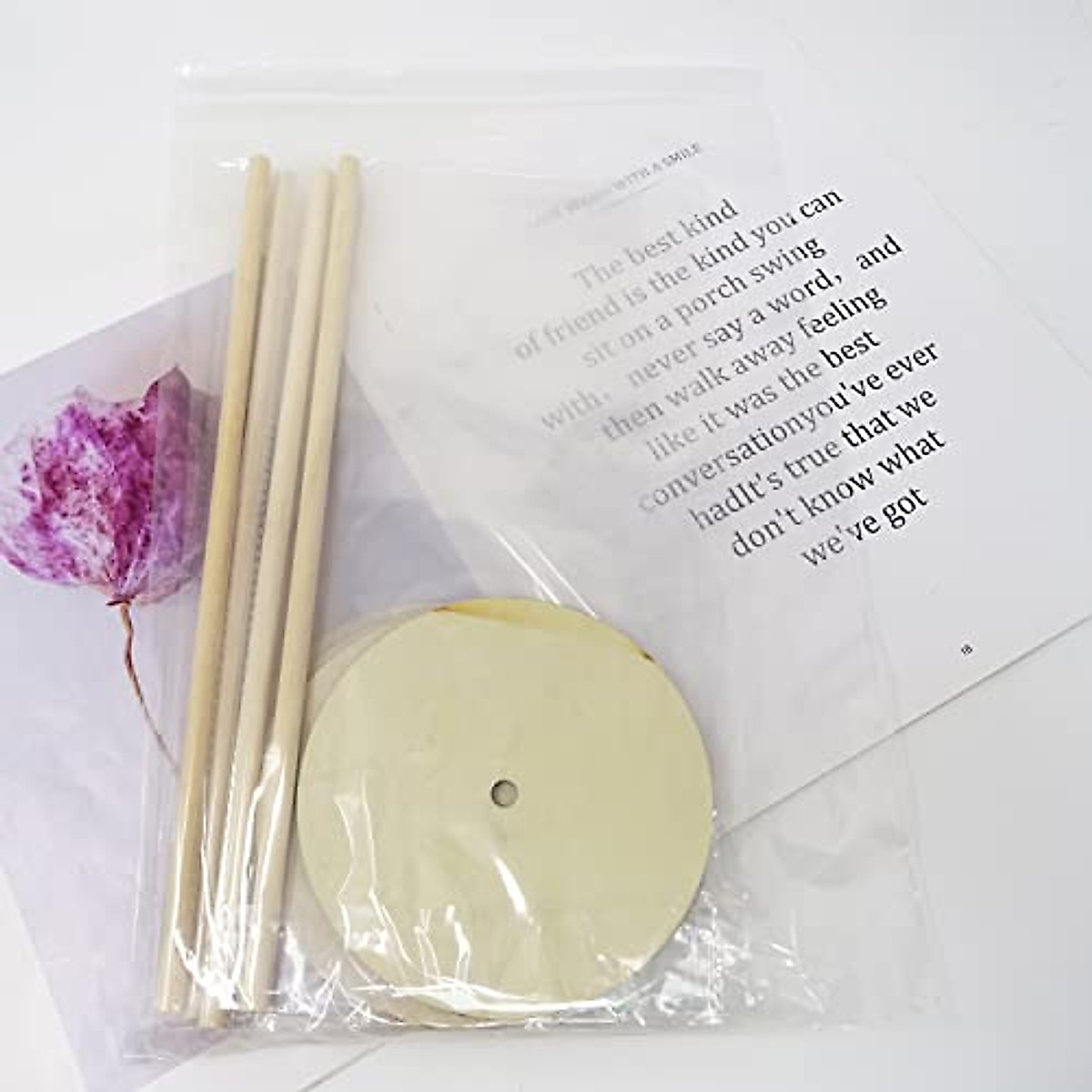 Honbay 4PCS Round Wood Donut Stands Doughnut Dessert Stands Bagels Display Holder, for Wedding, Birthday, Kids, Baby Shower