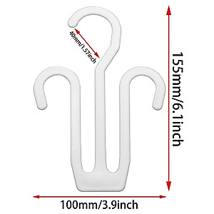 Shoe Hanger CSNSD 12PCS White Plastic Shoe Display Hooks Shoes Drying Racks Slipper Hook Shoe Rack