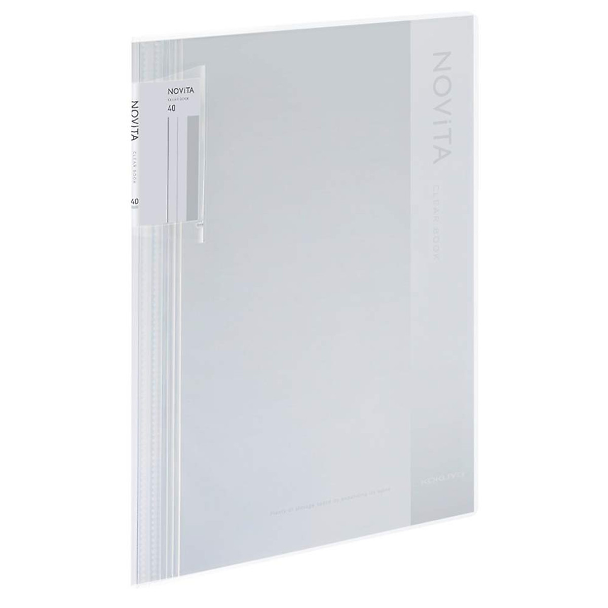 Kokuyo Novita α, Expandable File Clear Book, Display Book, Presentation Binder with Plastic Sleeves 40-Pocket Bound, A4-S, Transparent, Japan Import (RA-NV40T)