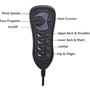 SLOTHMORE IDODO Vibration Back Massage Cushion, Massager Chair Pad with Heat, 10 Vibrating Motors & Heating Therapy to Release Stress and Fatigue for Car Use, Home or Office