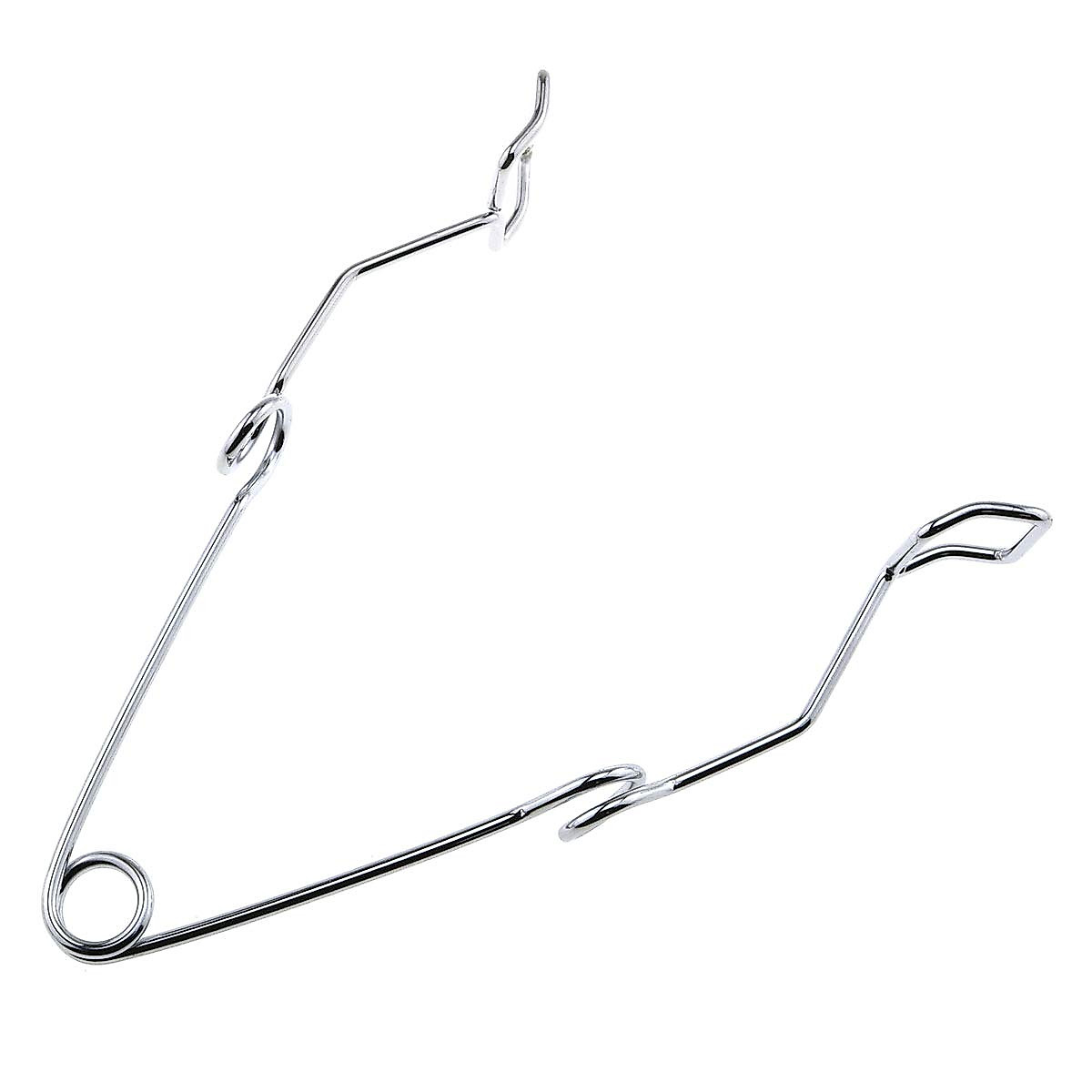 E-outstanding 4-Pack Steel Wire Test Tube Clamp 145mm Fit for 5-40mm Tube Heating Glass Tube Tongs Supplies Lab Test Tube Holder Sprung Tool