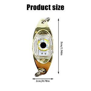 JOJOCY 10 Pack Fishing Lures Fishing Spoons Underwater Flashing Strobe LED Fishing Lights Waterproof Diamond Lights Trolling Lures Halibut Rig Deep Drop Fishing Light