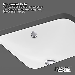 Bathroom Sink by KOHLER, Undermount Bathroom Sink, Caxton Collection, White, K-EC20000-0
