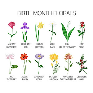 Camcam Personalized Birth Month Flower Family Platter Mother's Day Gift Idea Custom Gift Customized Grandma's Garden Plate 10inchx14inch