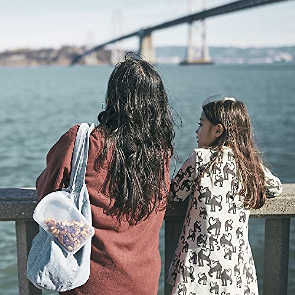 Stasher Silicone Reusable Storage Bag, Go Bag (Clear) | Food Meal Prep Storage Container | Lunch, Travel, Makeup, Gym Bag | Freezer, Oven, Microwave, Dishwasher Safe, Leakproof