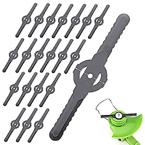 Dxyue 20Pcs Plastic Cutter Blades for Electric Cordless Grass Trimmer Strimmer Tool