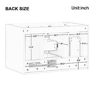 Bellemave Wall Mounted Bathroom Vanity with Ceramic Sink Combo, Modern 30" Bathroom Vanity Set with Drawers & Storage Cabinet Wood Hanging Bath Cabinet(Green)