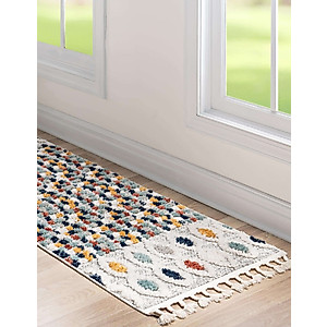 Unique Loom Cherokee Collection Area Rug - Asheville (Runner 2' 0" x 8' 0", Multi/ Green)