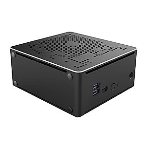 HUNSN 4K Mini PC, HTPC, NUC, Small Server, Support Proxmox, Vmware, ESXI, KODI, Intel XEON E-2176M, BY02, DP, HDMI, Type-C, 2 x LAN, Barebone, NO RAM, NO Storage, NO System