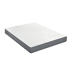 PrimaSleep 7 Inch Gel Infused Superior high-Density Memory Foam Mattress, CertiPUR-US® Certified, Gray, Full