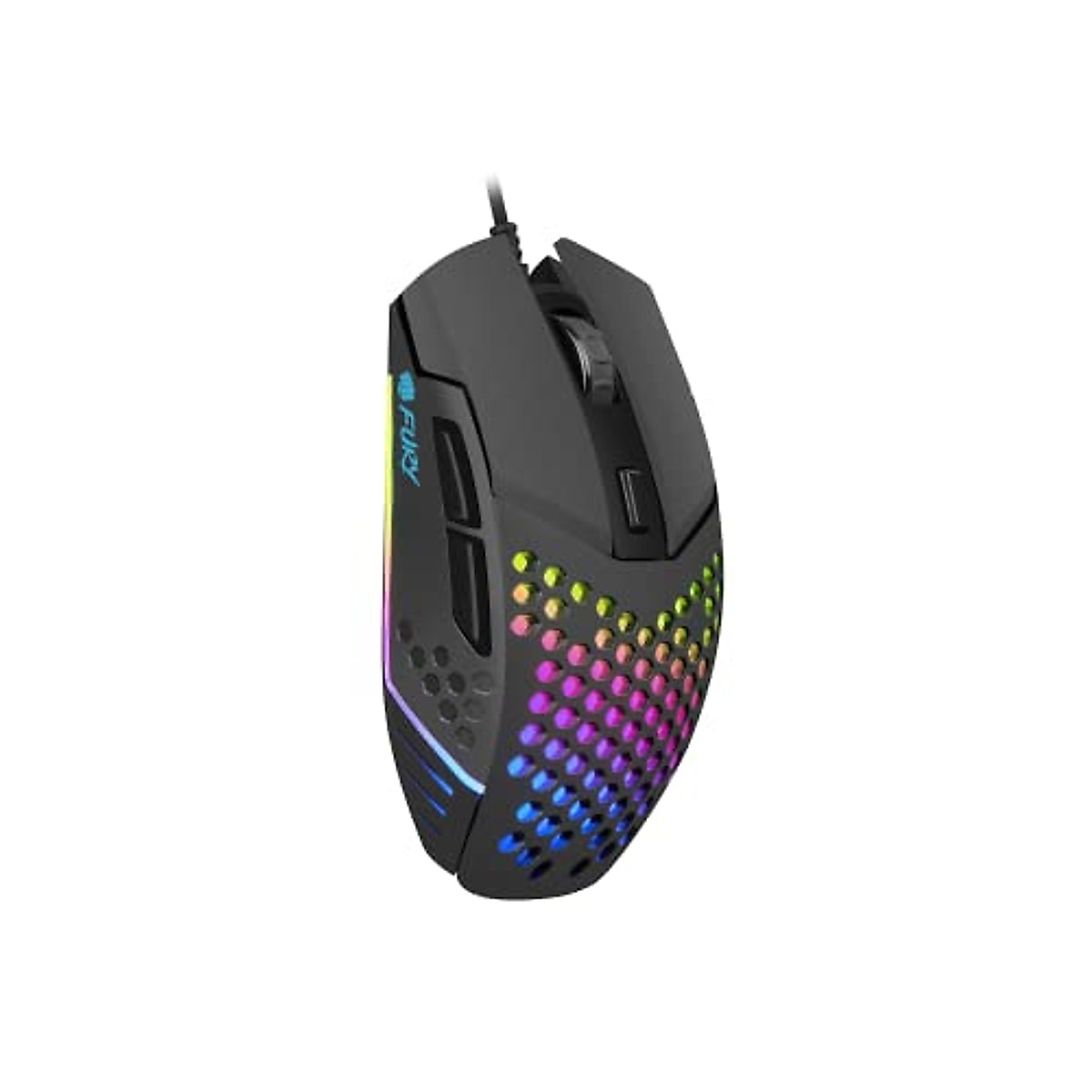 Fury Battler - USB Gaming Mouse, 6400 dpi, 6 Buttons, Optical, RGB Backlight, Lightweight, Black