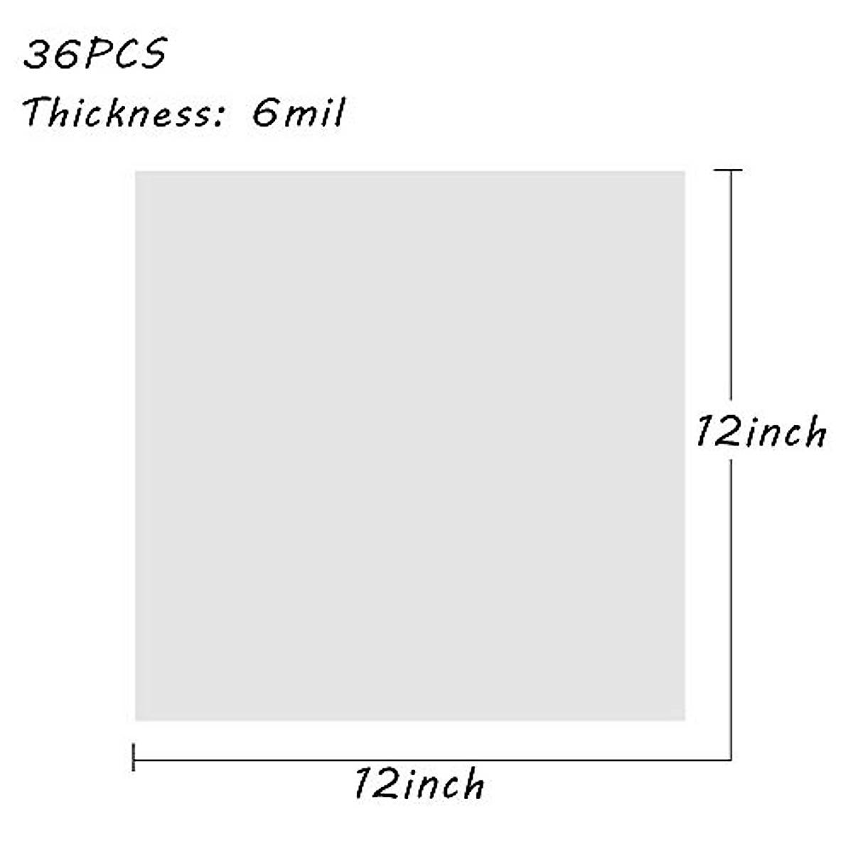 Jekkis 36 Pieces 6mil Blank Stencil Sheets 12x12 Inch, Clear Plastic Acetate Sheet for Craft, Mylar Templates Material for Vinyl Cutting