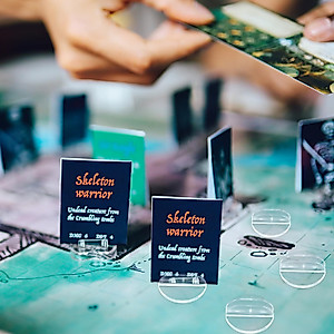 IMIKEYA 50Pcs Card Stands: Translucent Place Card Holder Plastic Card Holders Miniature Paper Stand Paper Board Clips Card Holder Game Card Stand Clear Card Holder for Wedding Party