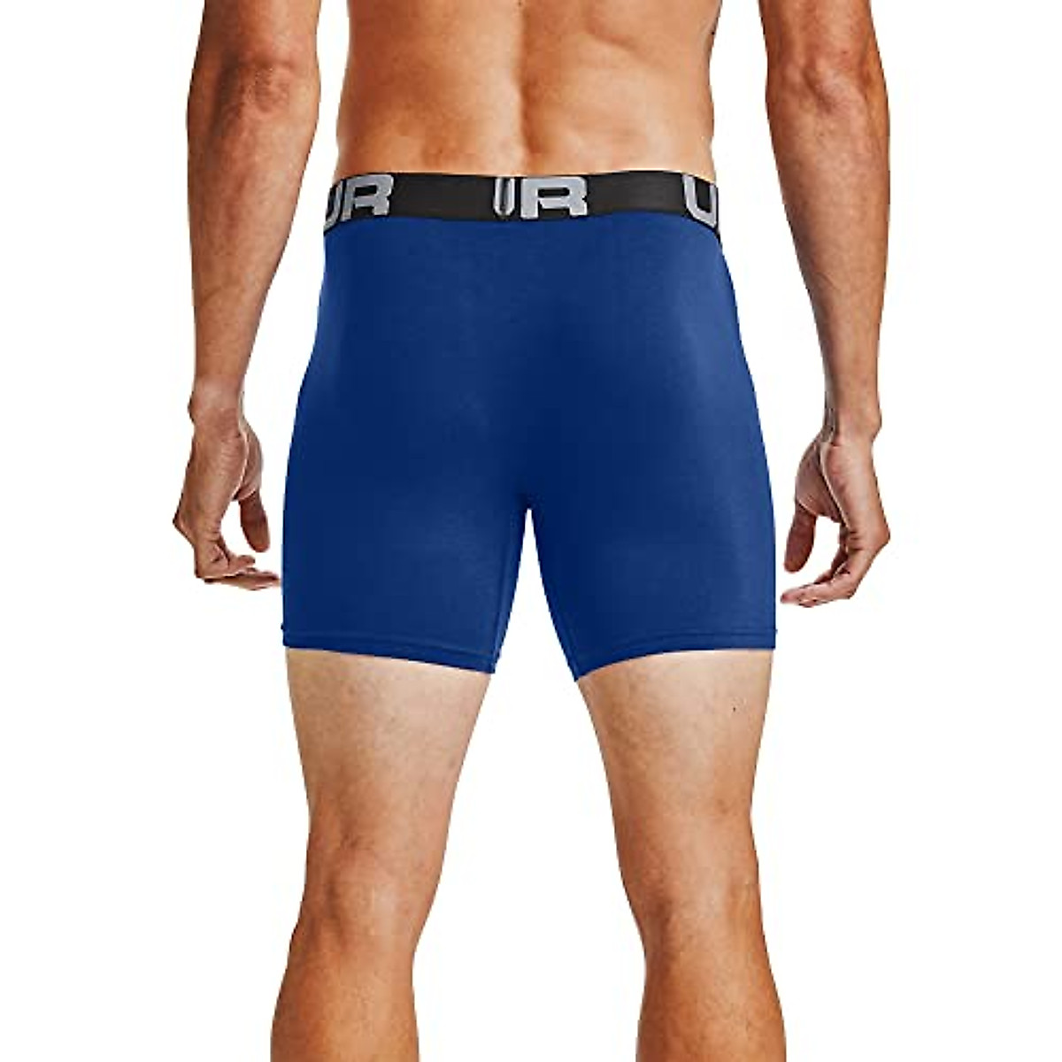Under Armour mens Charged Cotton 6-inch Boxerjock 3-Pack , Royal (400)/Mod Gray Medium Heather , Medium