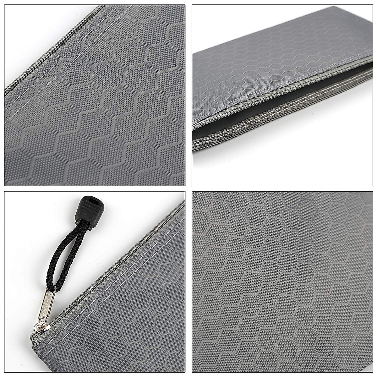 Sailing-go 6 Pieces 6 Colors Zipper Waterproof Bag Pencil Pouch for Cosmetic Makeup Bills Office Supplies Travel Accessories and Daily Household Supplies