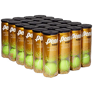 Penn Tour Regular-Duty Felt Clay Court Tennis Balls (3-Ball Can) (24 Cans = 1 Case)