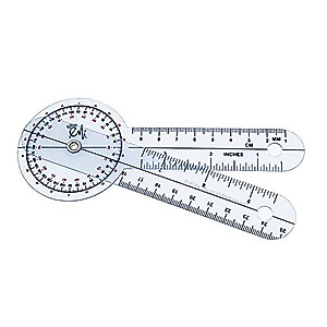 EMI EGM-650 5 Piece Physical Therapy Set - Goniometer 12 inch, 8 inch, 6 inch, Taylor Hammer, & Tape Measure