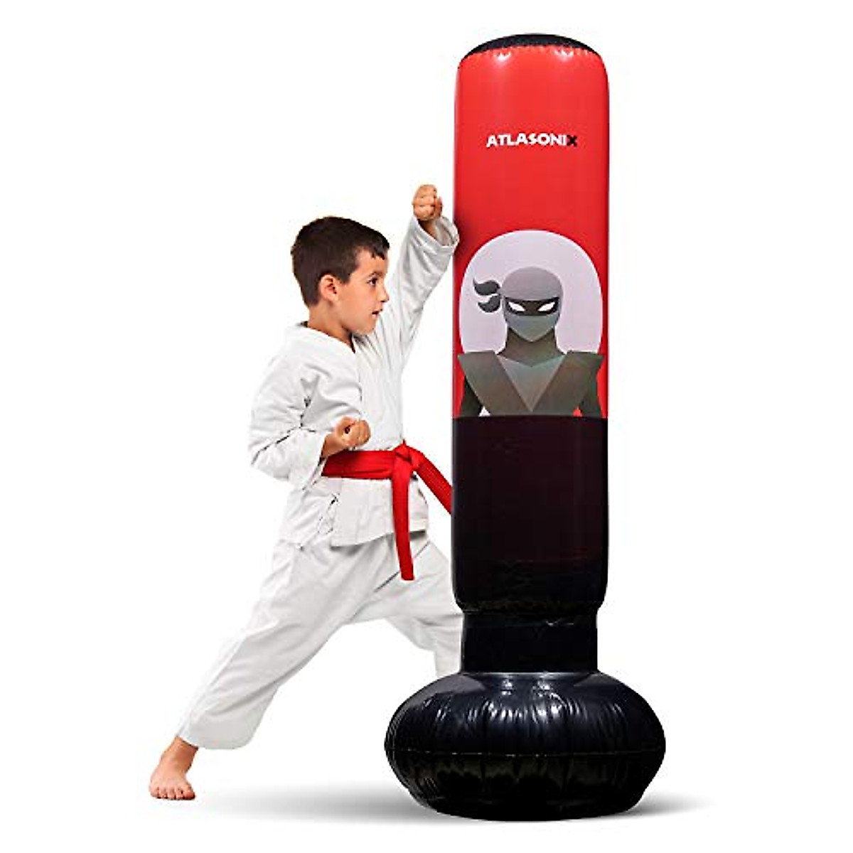 Punching Bag for Kids 8-12, Inflatable Kids Punching Bag for 3-8 Years, Karate Gifts for Boys, Kids Boxing Bag, Kid Punching Bag, Kickboxing, Taekwondo Ninja Toys