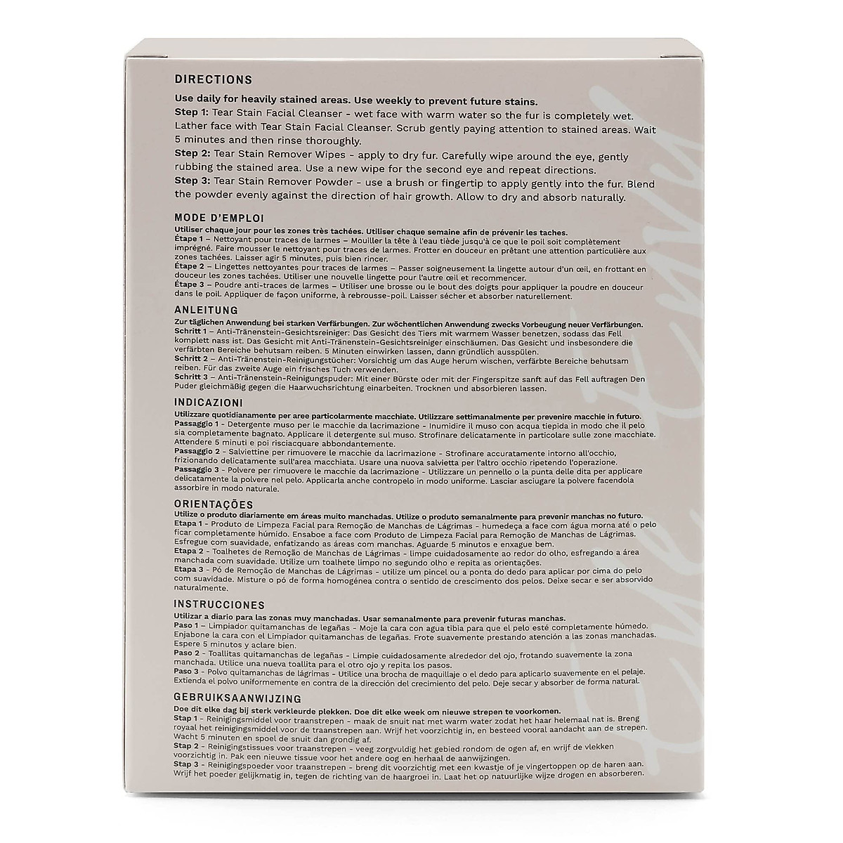 Eye Envy 3 Step Tear Stain Remover Kit for Dogs | Clean, Stain-Free Eyes in 7 Days | Contains: Cleanser 8.45 fl.oz, Wipes 60 Count and Powder 0.5oz | Non-irritating and Natural