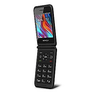 Boost Mobile Prepaid 4G LTE Schok Flip Phone (8GB) - Black - Carrier Locked to