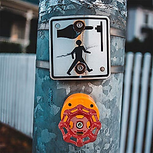 Hemoton Shutoff Valve Hand Wheel 2pcs Metal Outside Faucet Hose Bib Replacement Square Broach Round Wheel Handle 7x7cm Round Wheel Handle