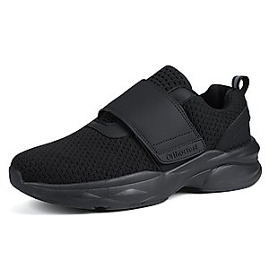 Ortho+rest Men Diabetic Walking Shoes Edema Shoes for Swollen Feet Arch Support Orthopedic Sneakers (11,Black)