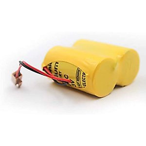 (2-Pack) BR-CCF2TH 6V Lithium Replacement Battery for Fanuc oi Mate Model-D, Panasonic Controls, PLC Computer Ge Fanuc A06 Series A98l-0001-0902, BR-CCF2TE CNC Coaster (Cutler Hammer), Brown Connector